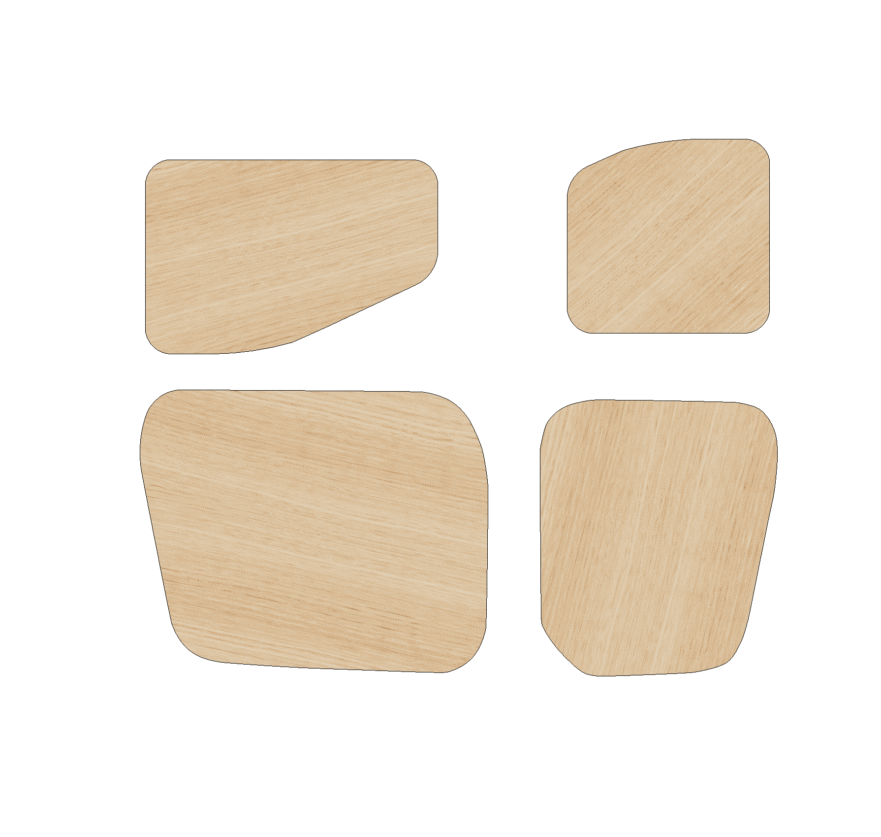 Citroen Berlingo 2018 - Present SWB - Rear Door Panels Ply Lining Kit ...