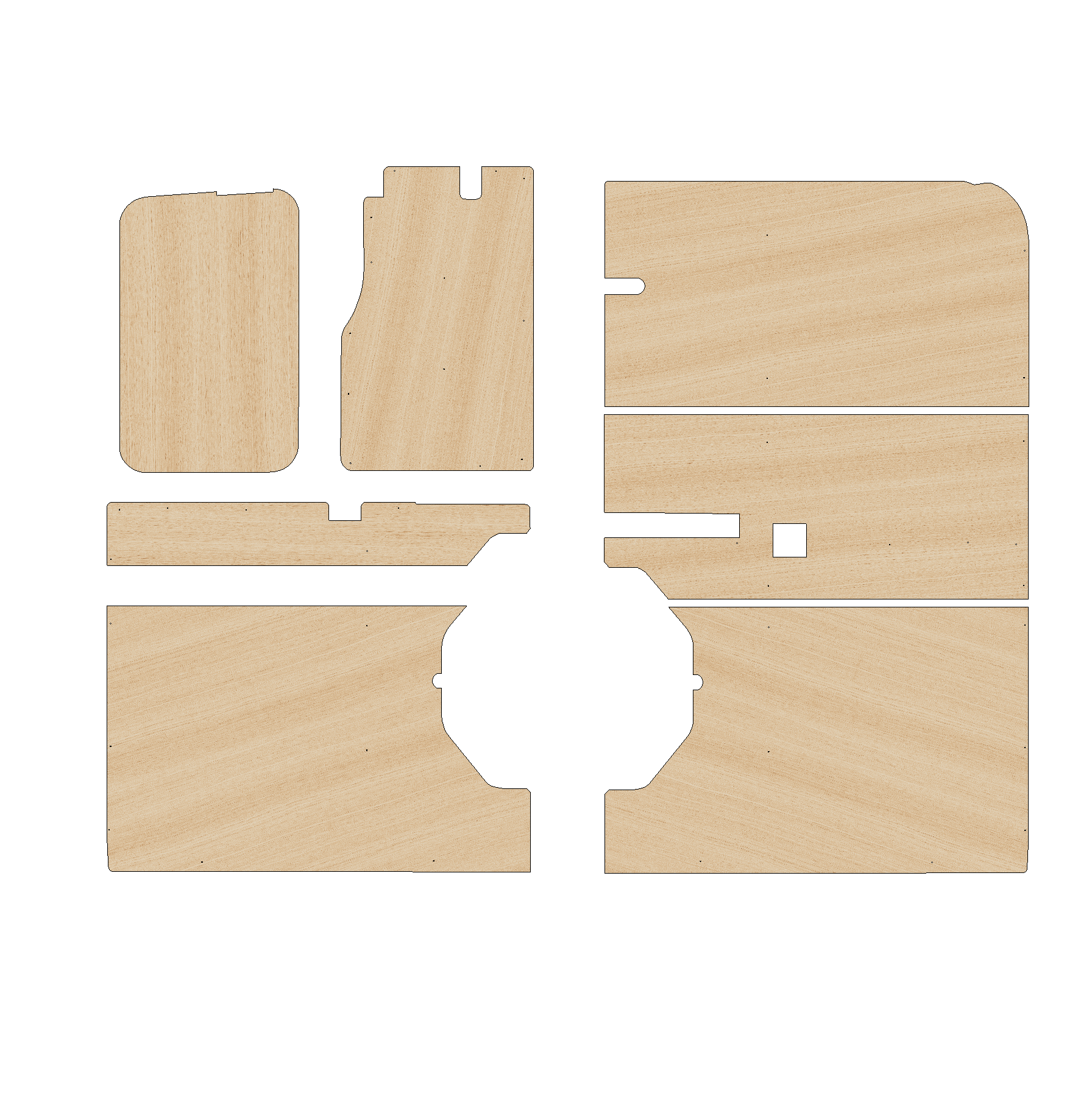 Ford Transit 2014-Present MWB L2 FWD - Side Panels Ply Lining Kit ...