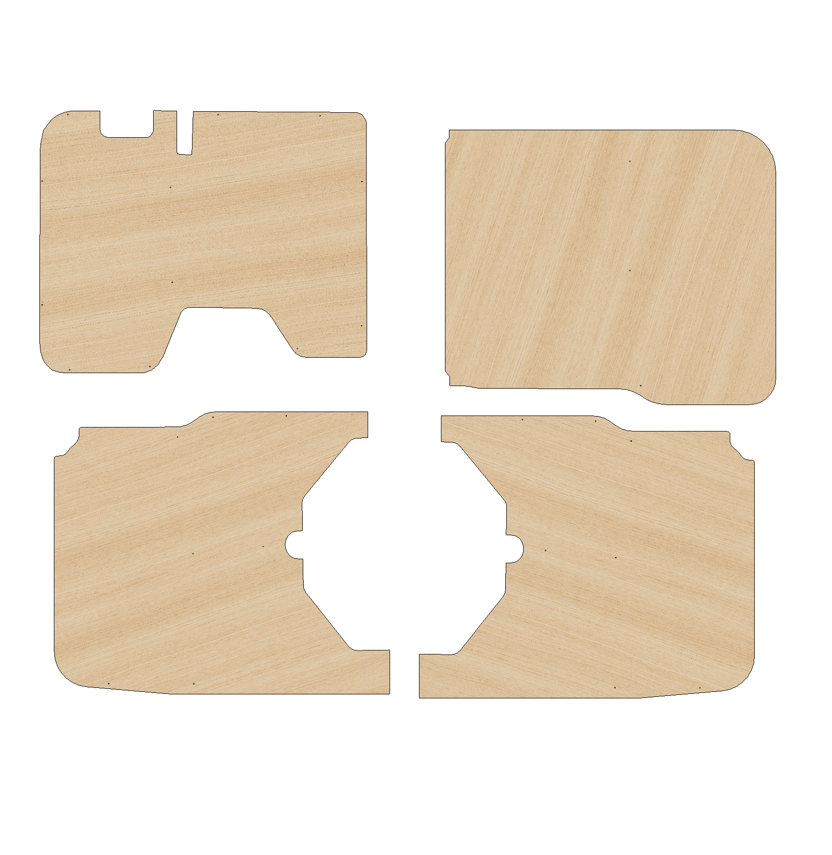 Ford Transit Custom 2013-2023 SWB Type B - Side Panels Ply Lining Kit ...
