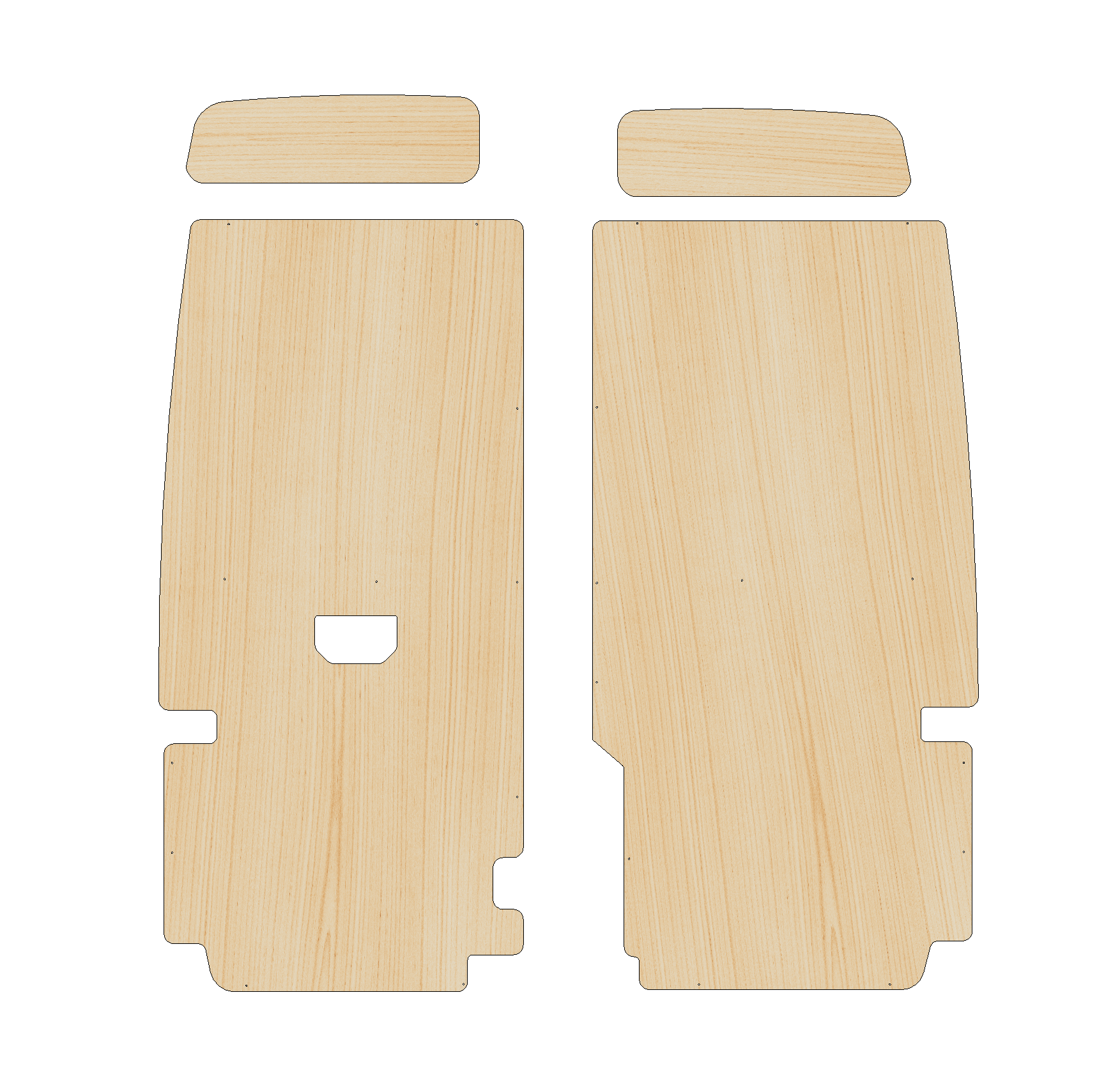 Man TGE Panel Van 2017-present LWB - Rear Door Panels Ply Lining Kit ...