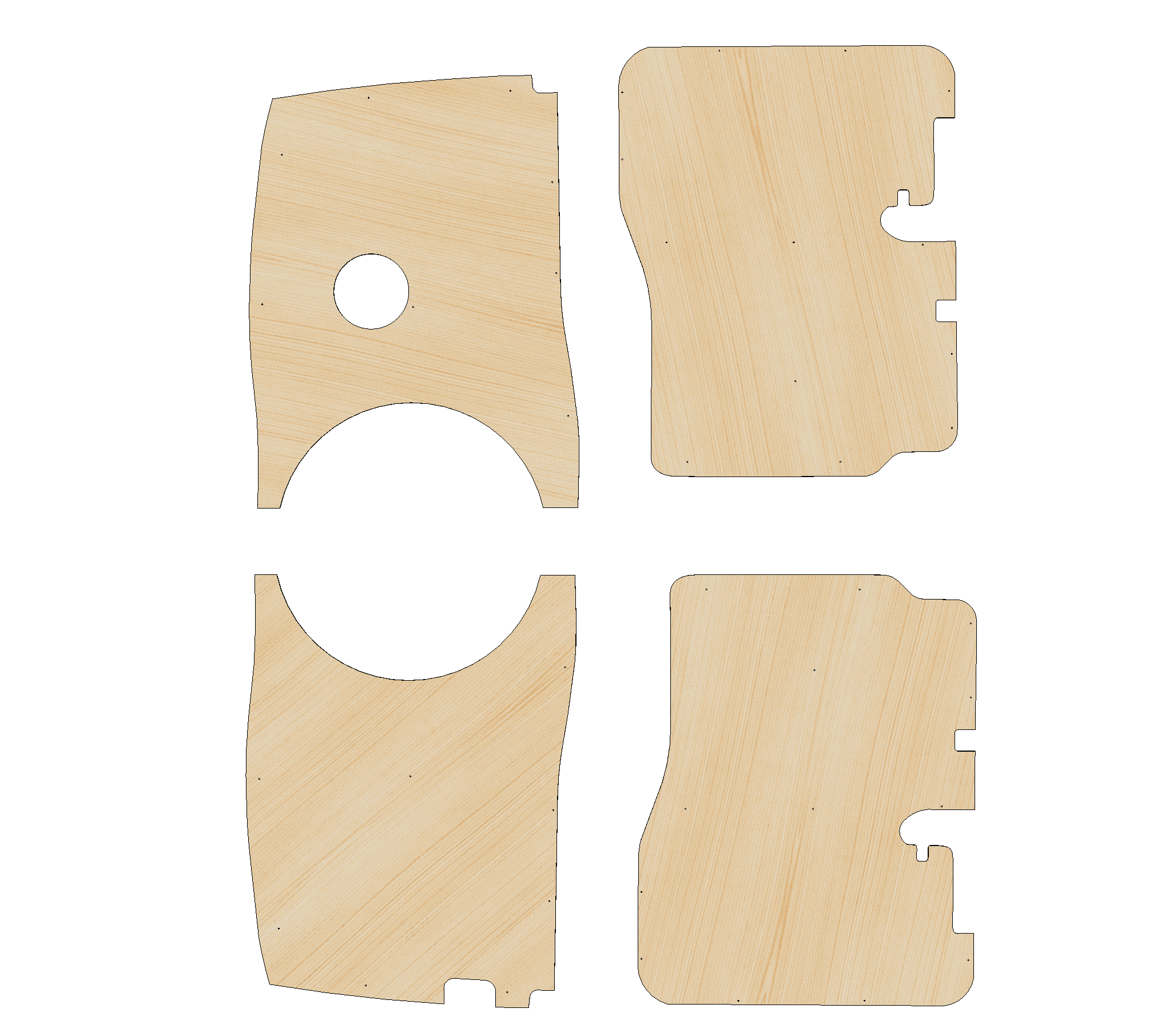 Mercedes Vito 2003-14 SWB L1 (Compact) - Side Panels Ply Lining Kit ...