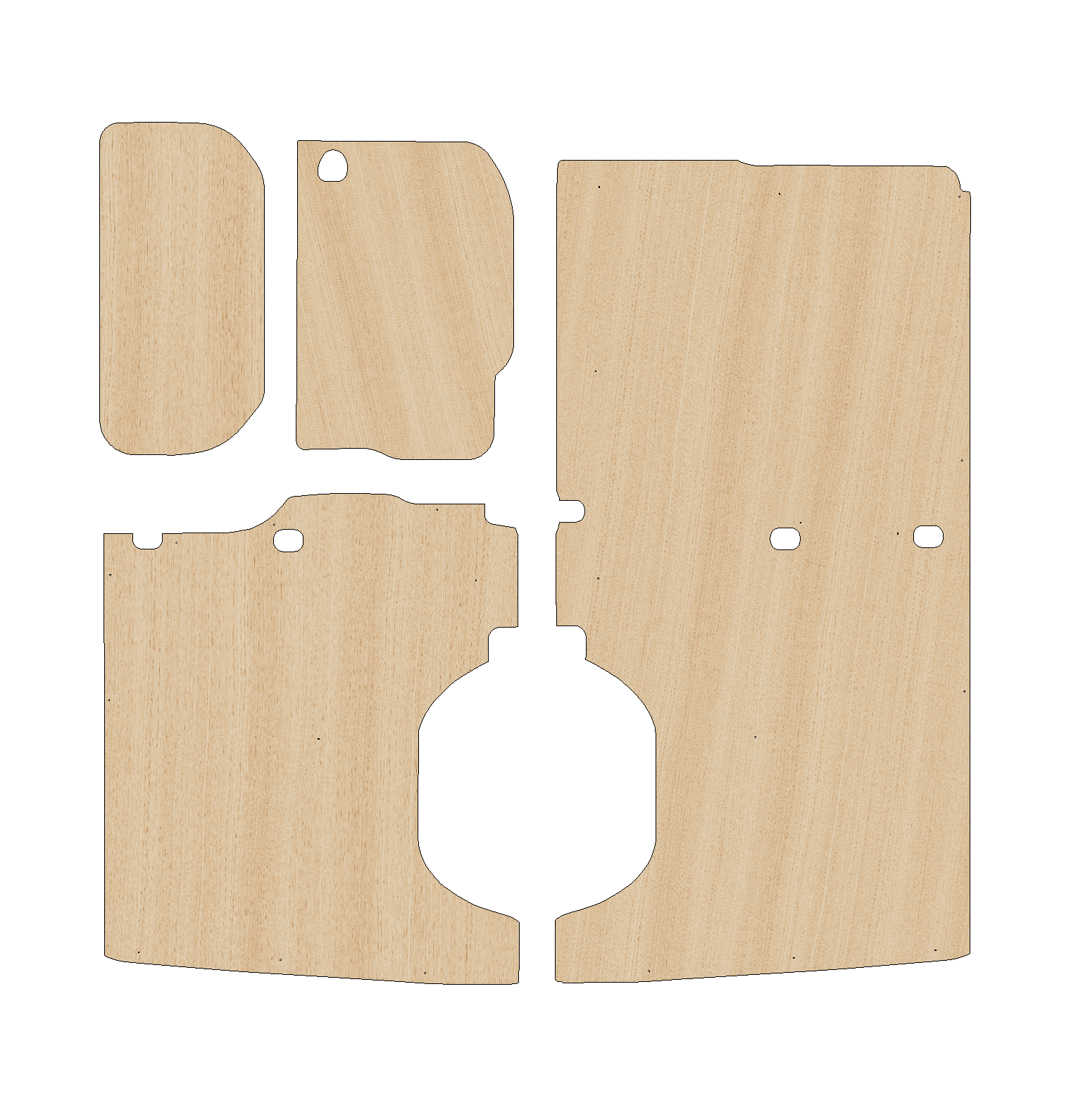 Nissan NV300/Primaster 2014-Present LWB - Side Panels Ply Lining Kit ...
