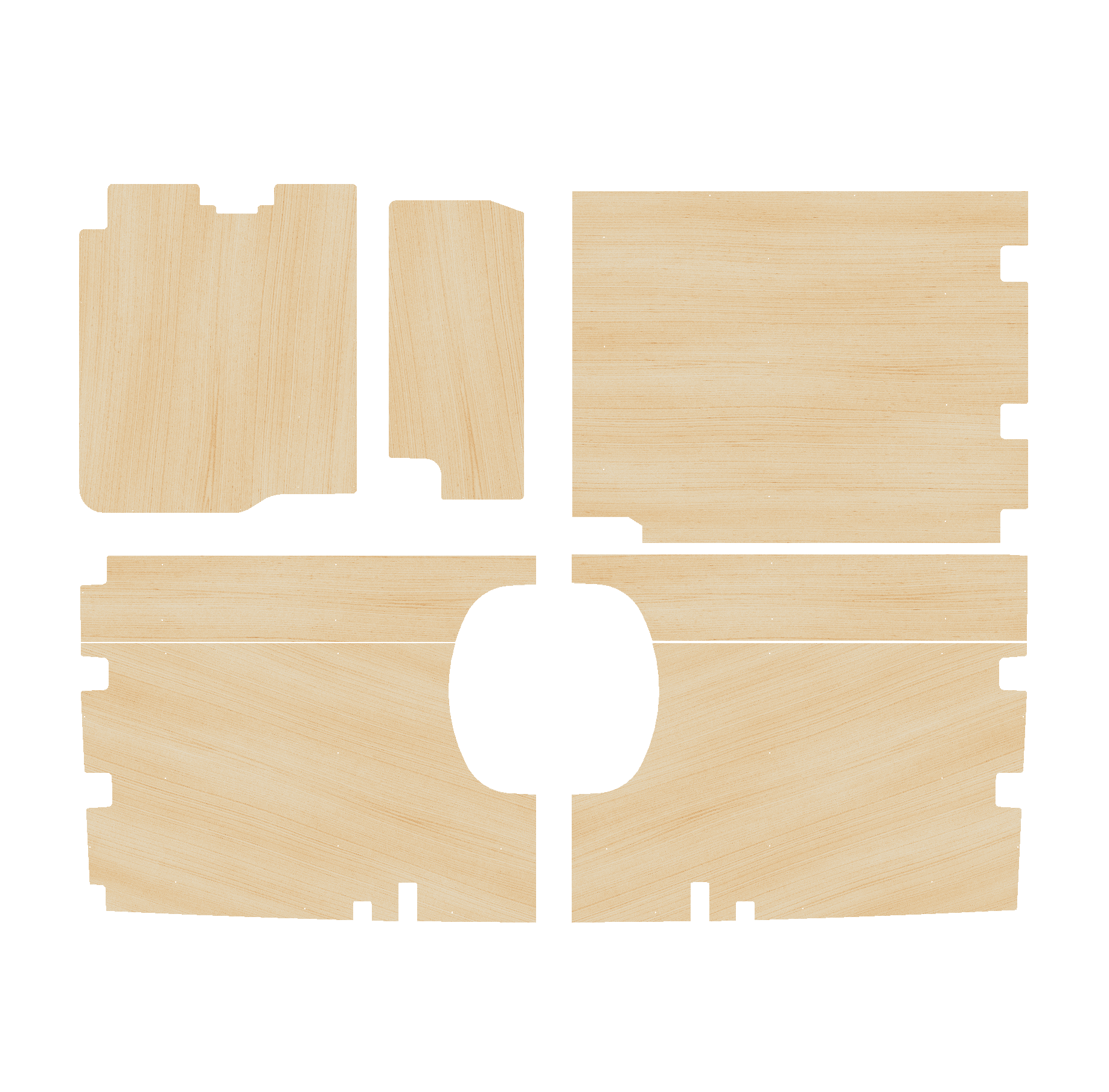 Man TGE Panel Van 2017-present MWB FWD - Side Panels Ply Lining Kit ...